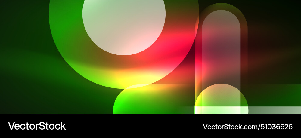 Vibrant green and red circle on a dark backdrop Vector Image