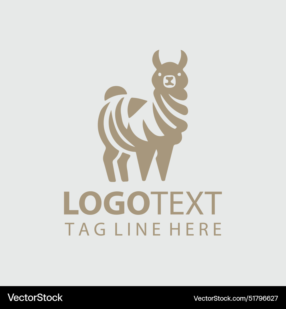 Llama logo Royalty Free Vector Image - VectorStock