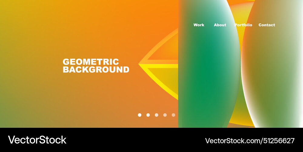 Minimal geometric web site page template design Vector Image