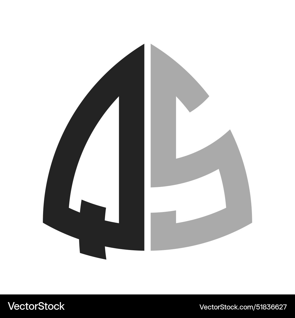 Modern creative qs logo design letter icon Vector Image