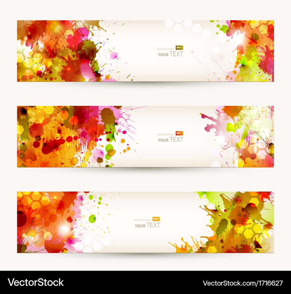 Three headers Royalty Free Vector Image - VectorStock