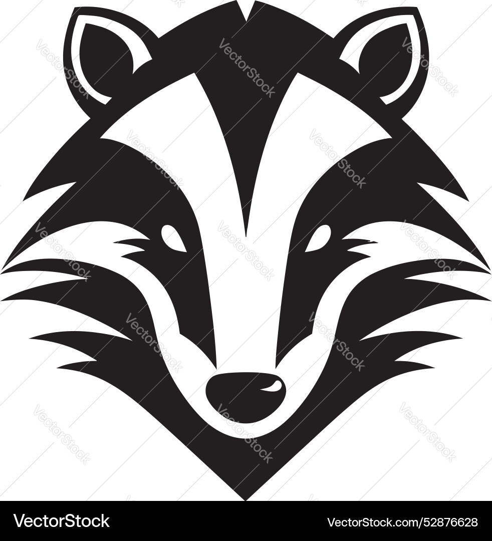Badger crowned crest leadership symbol Royalty Free Vector