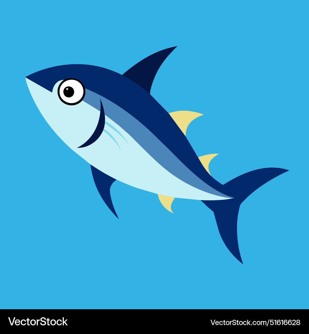 Bonito fish flies icon Royalty Free Vector Image
