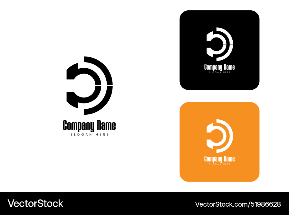 Business modern initial letter d logo design Vector Image