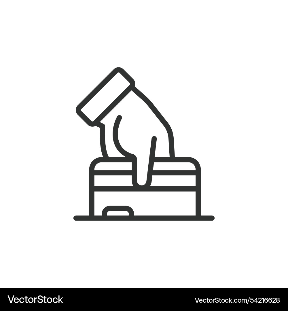 Card in atm icon line design Royalty Free Vector Image