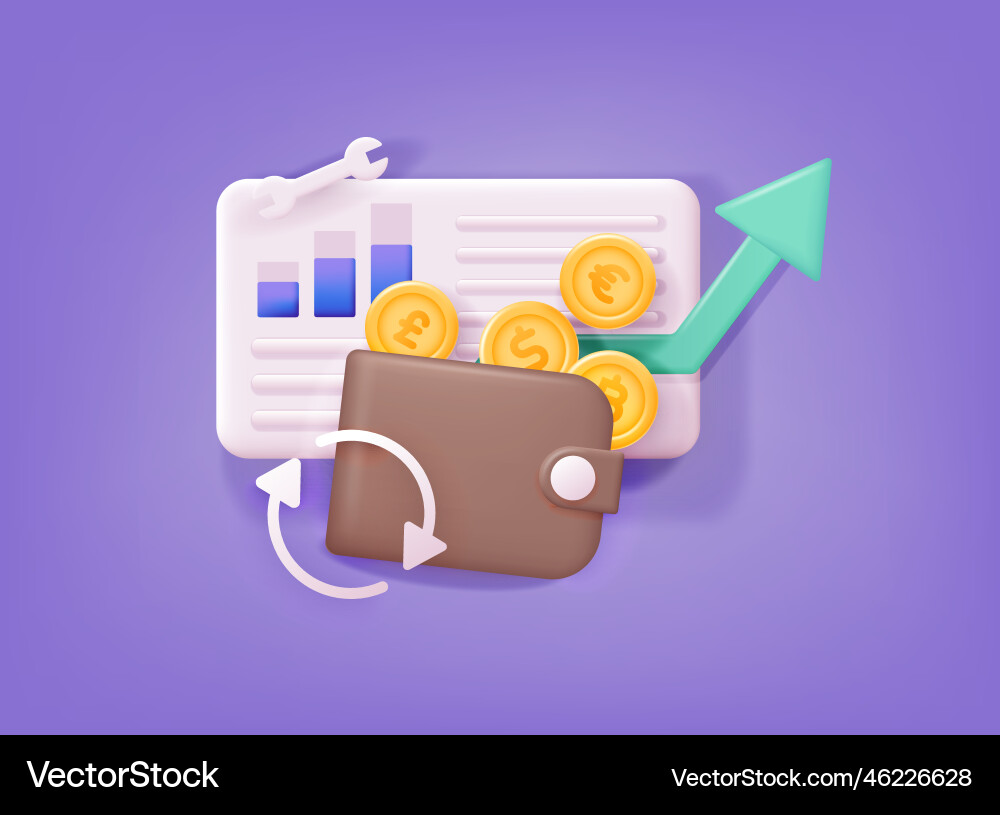 Cashback money refund icon concept wallet Vector Image
