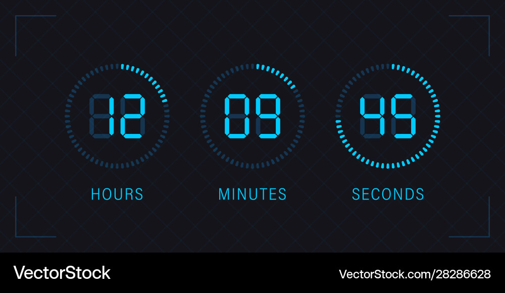 Clock showing minutes Royalty Free Vector Image