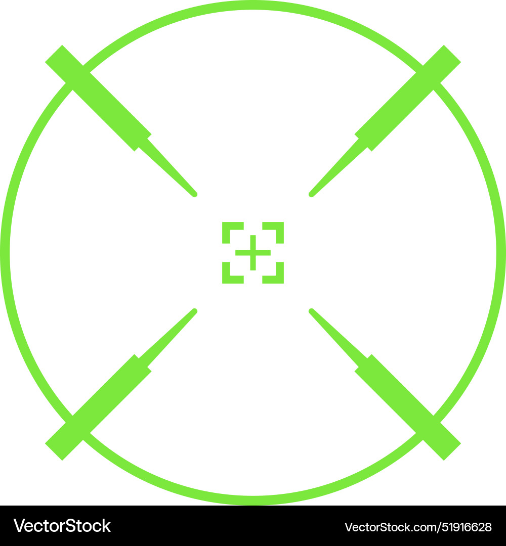 Digital futuristic aim cartoon Royalty Free Vector Image