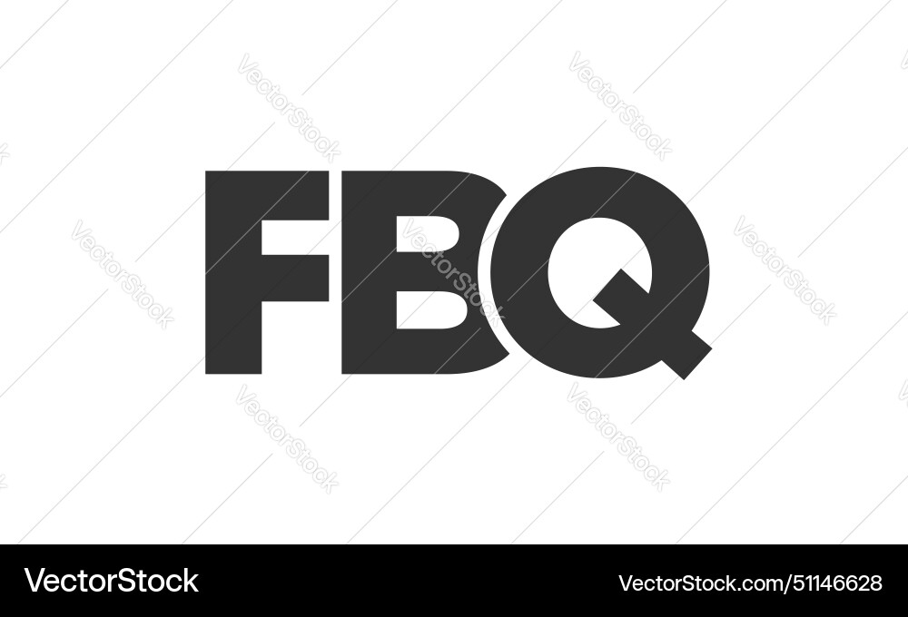 Fbq logo design template with strong and modern Vector Image