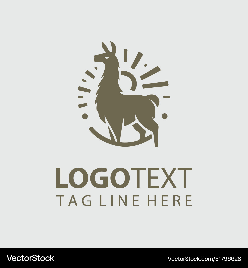 Llama logo Royalty Free Vector Image - VectorStock
