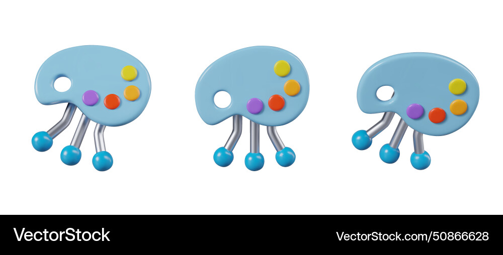 Palette with colors and control levers Royalty Free Vector
