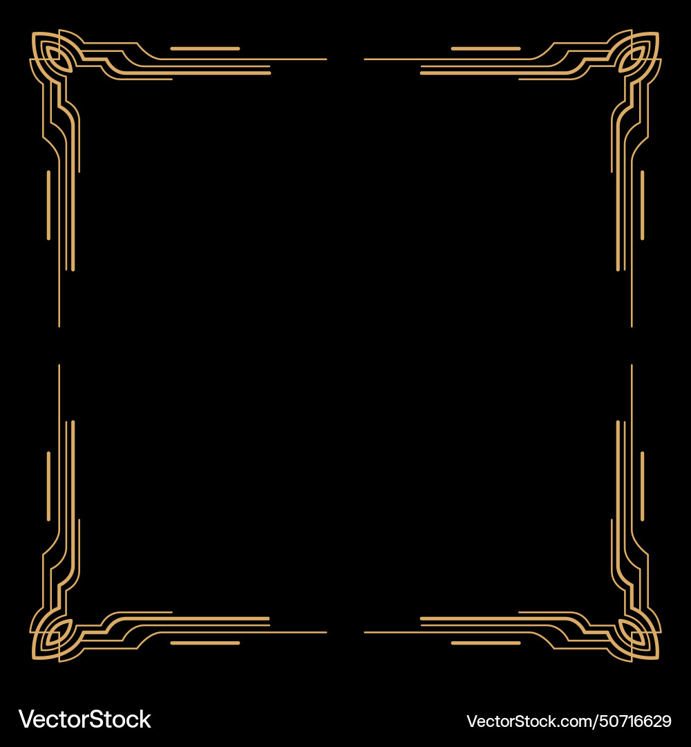 Art deco frame artwork graphic pattern creative Vector Image