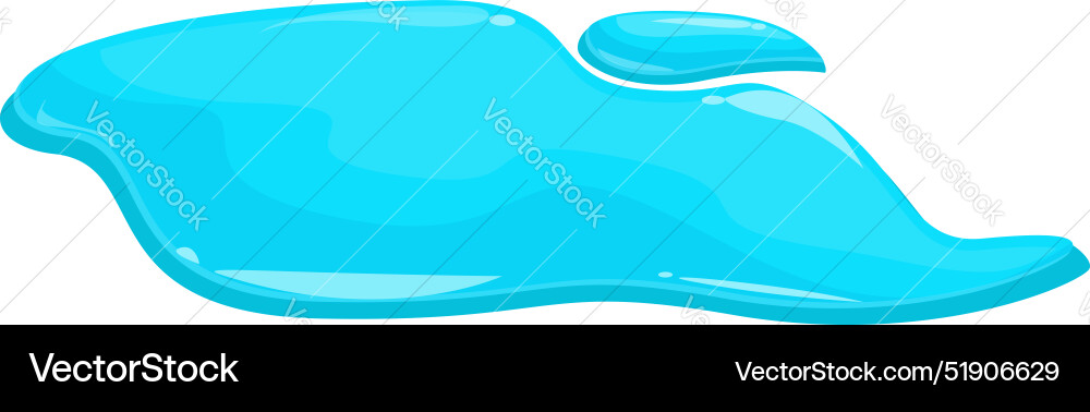 Blue liquid puddle spilling on the ground Vector Image