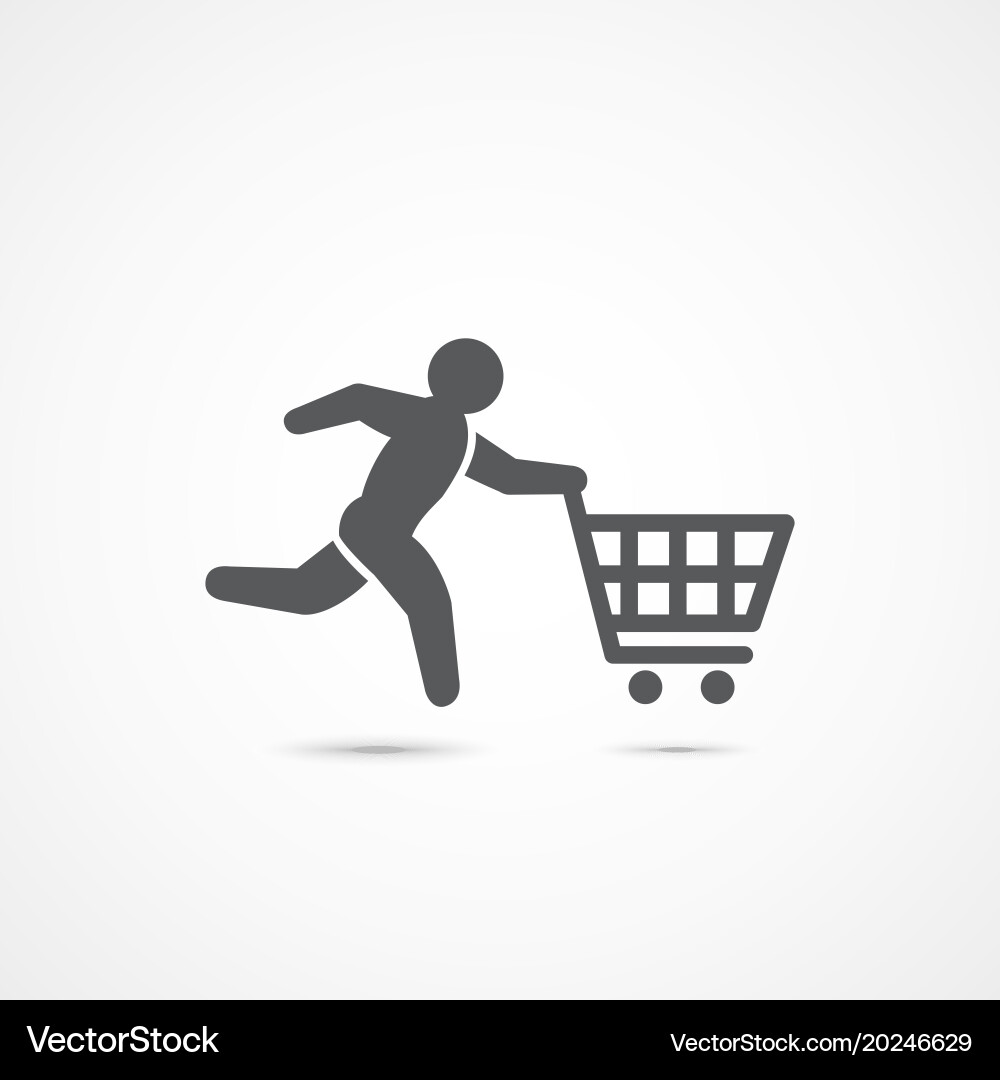 Buyer icon on white Royalty Free Vector Image - VectorStock