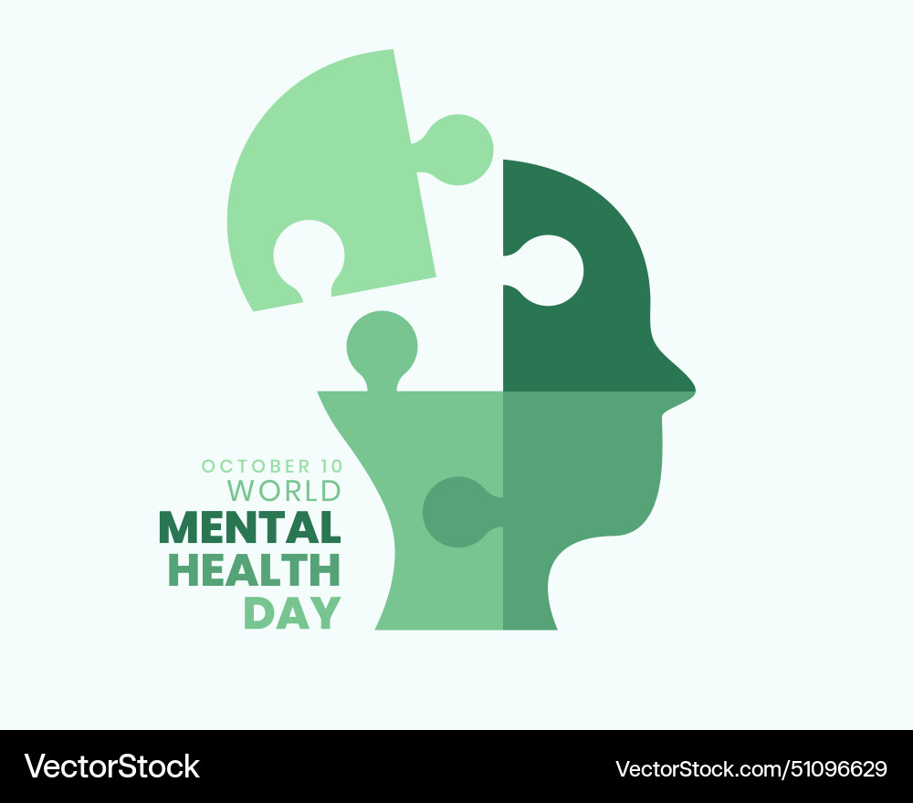Creative global mental health day poster Vector Image