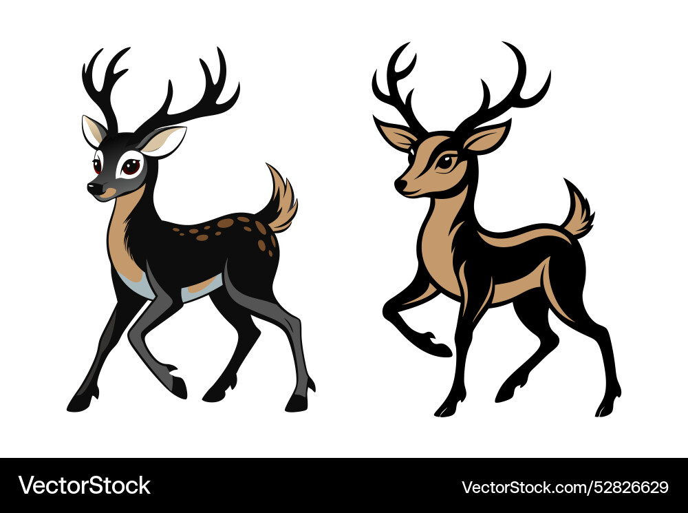 Cute deer isolated Royalty Free Vector Image - VectorStock