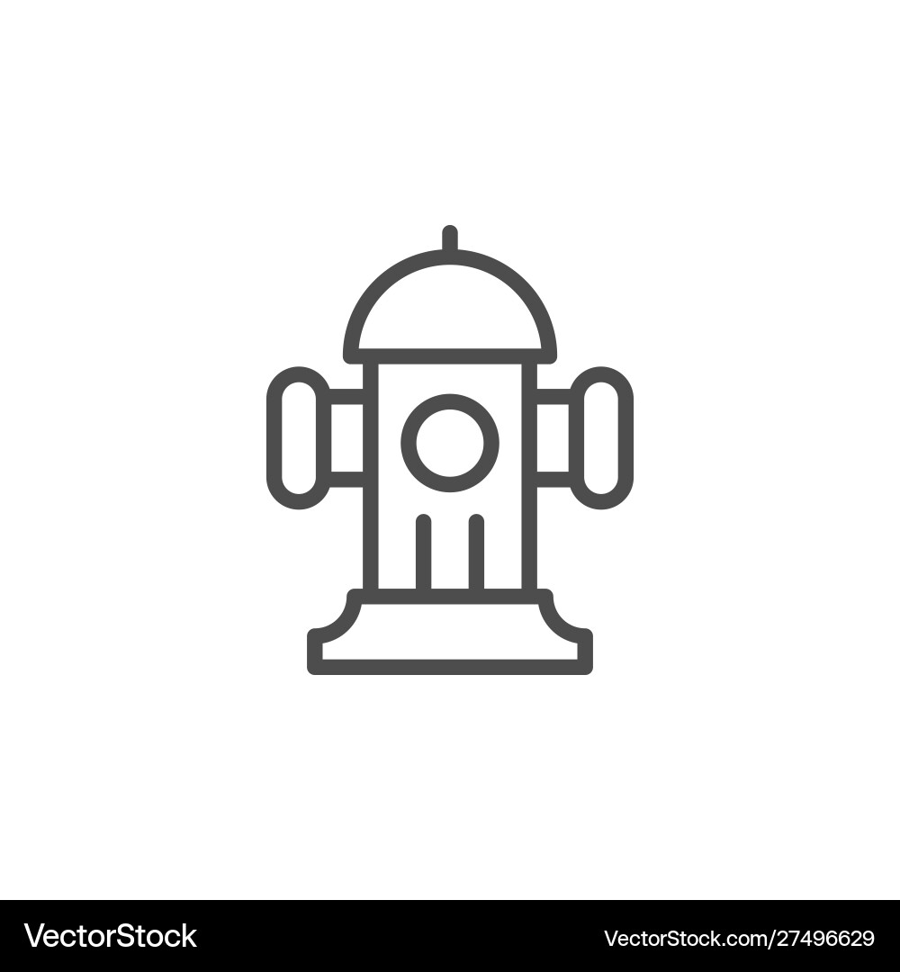 Fire hydrant line outline icon Royalty Free Vector Image