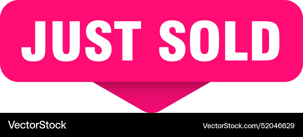 Just sold sticker sign on transparent Royalty Free Vector