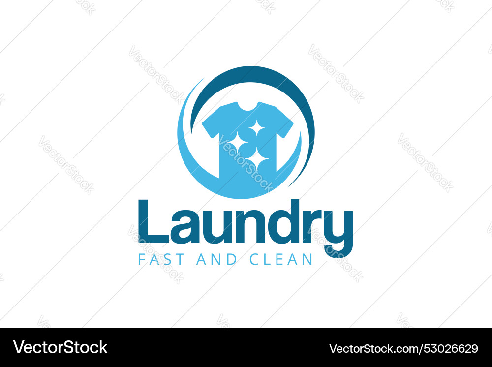 Laundry logo design template creative Royalty Free Vector