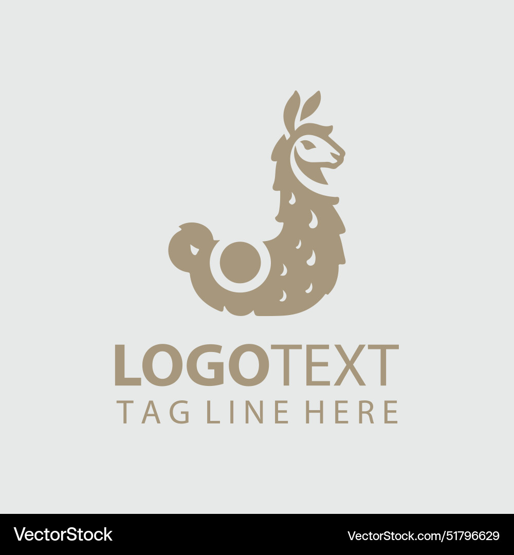 Llama logo Royalty Free Vector Image - VectorStock