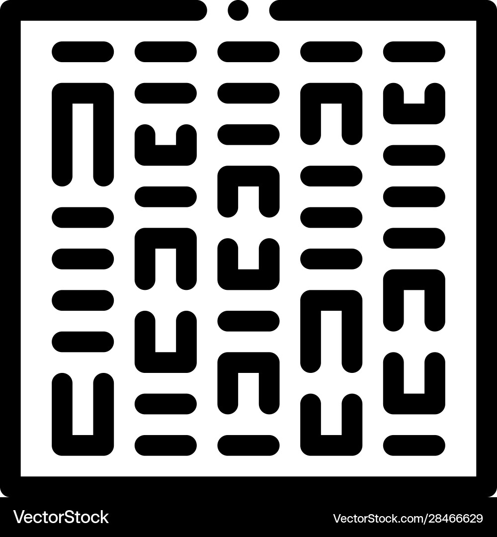 Paternity genetics test icon outline Royalty Free Vector