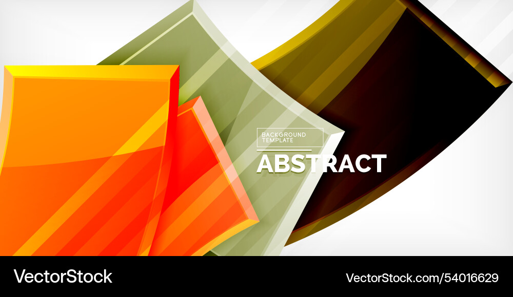 Round 3d shapes plates background creative Vector Image