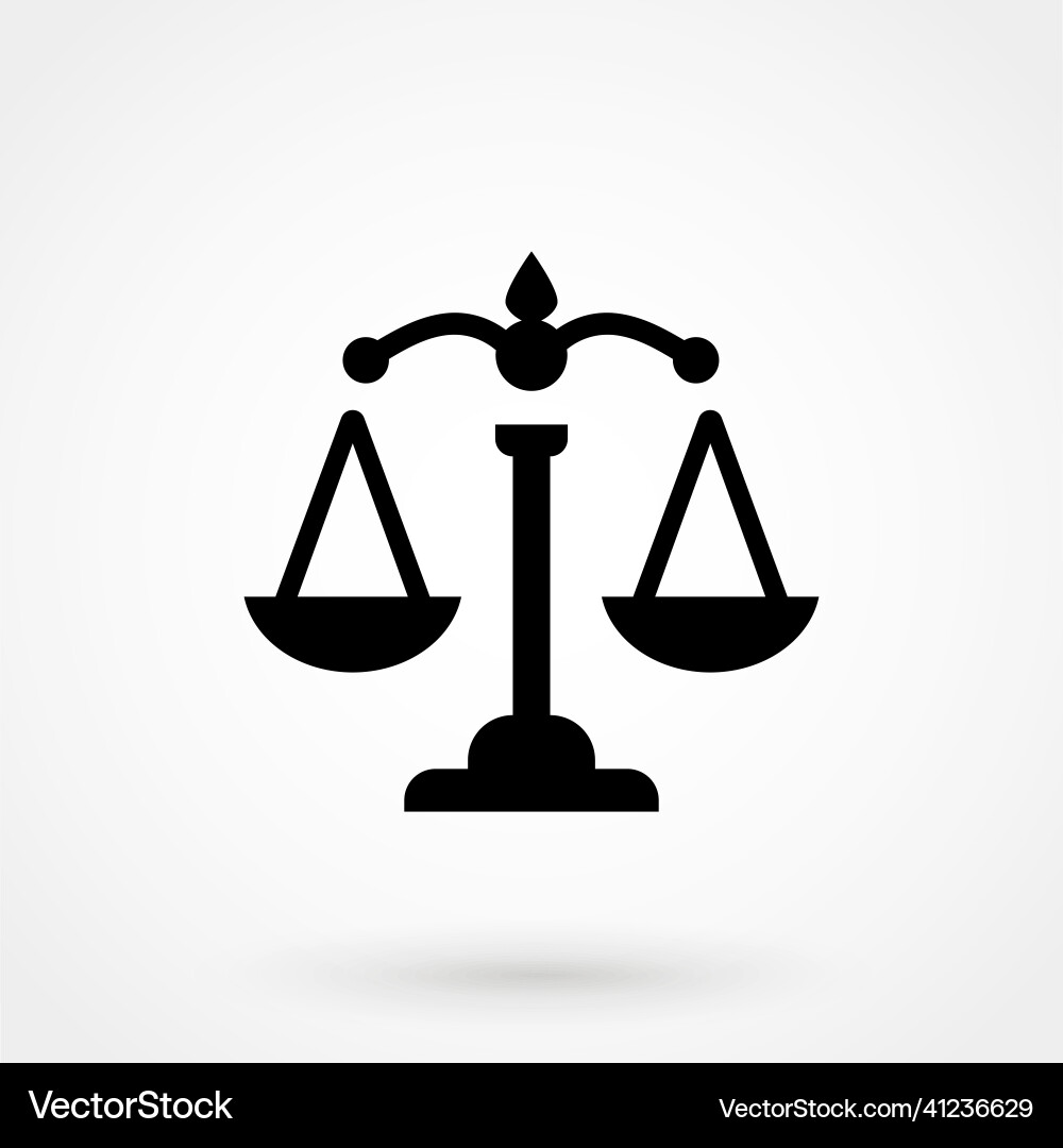 Scales of justice Royalty Free Vector Image - VectorStock