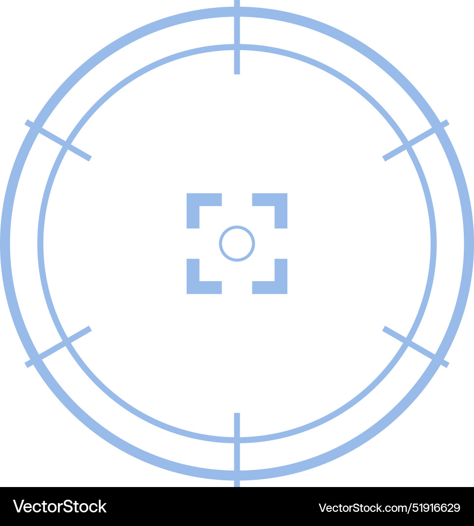 Tech futuristic aim cartoon Royalty Free Vector Image