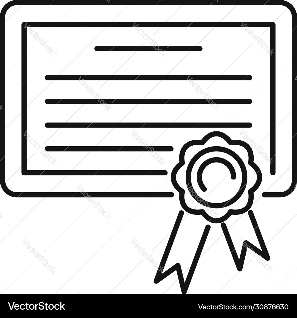 Born birth certificate icon outline style Vector Image