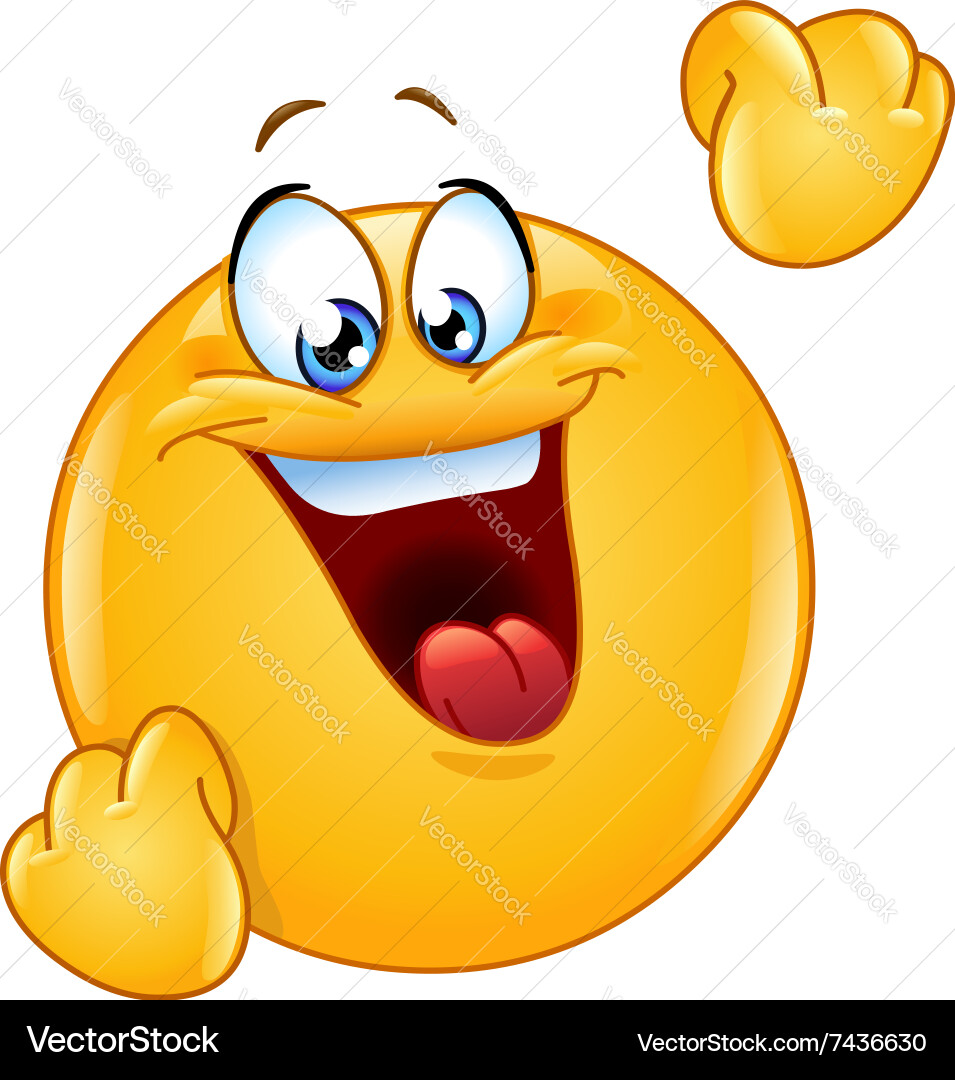 Celebration Emoticon - Pumping Fists Royalty Free Vector