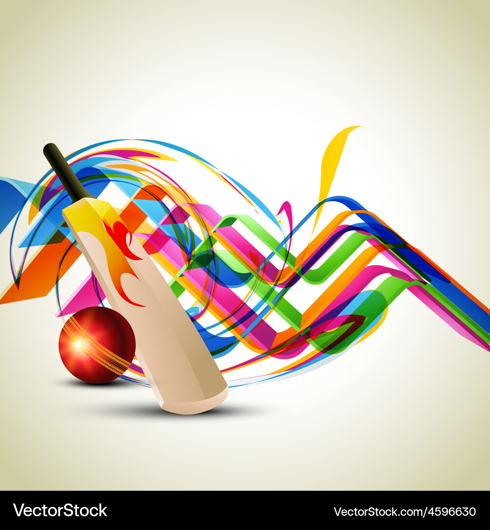 Cricket bat Royalty Free Vector Image - VectorStock