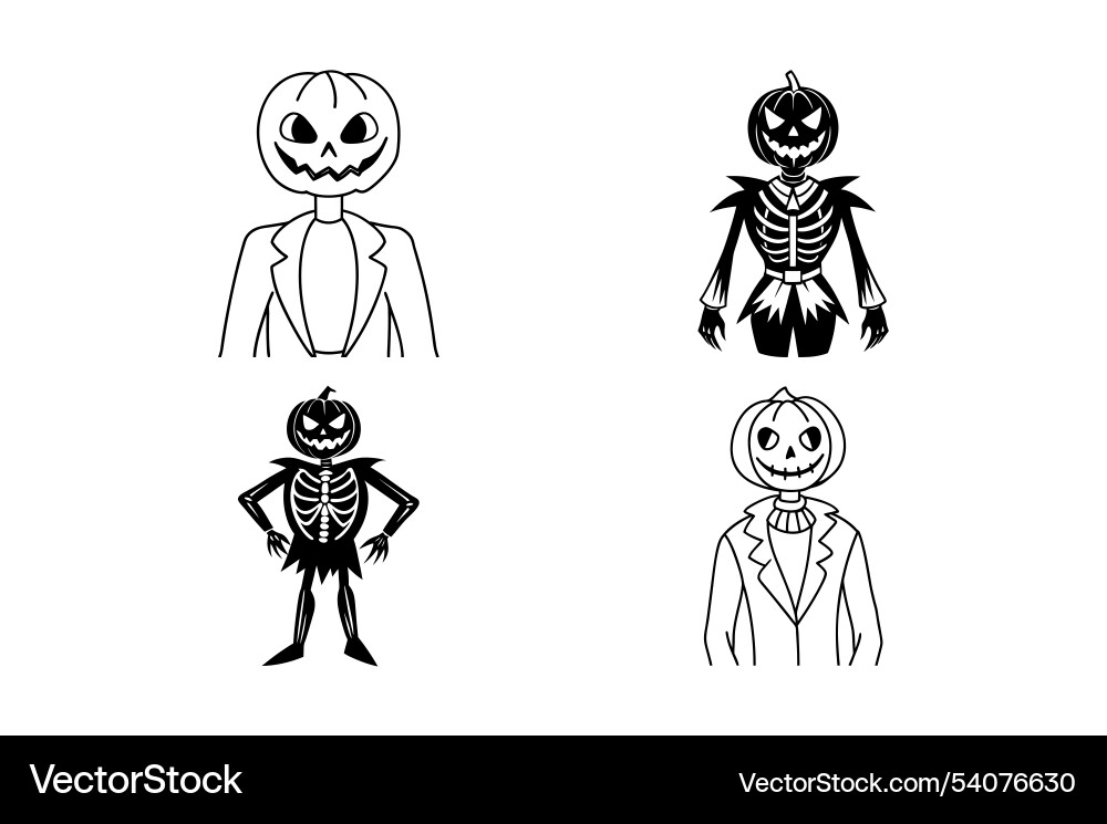 Headless jack skeleton Royalty Free Vector Image