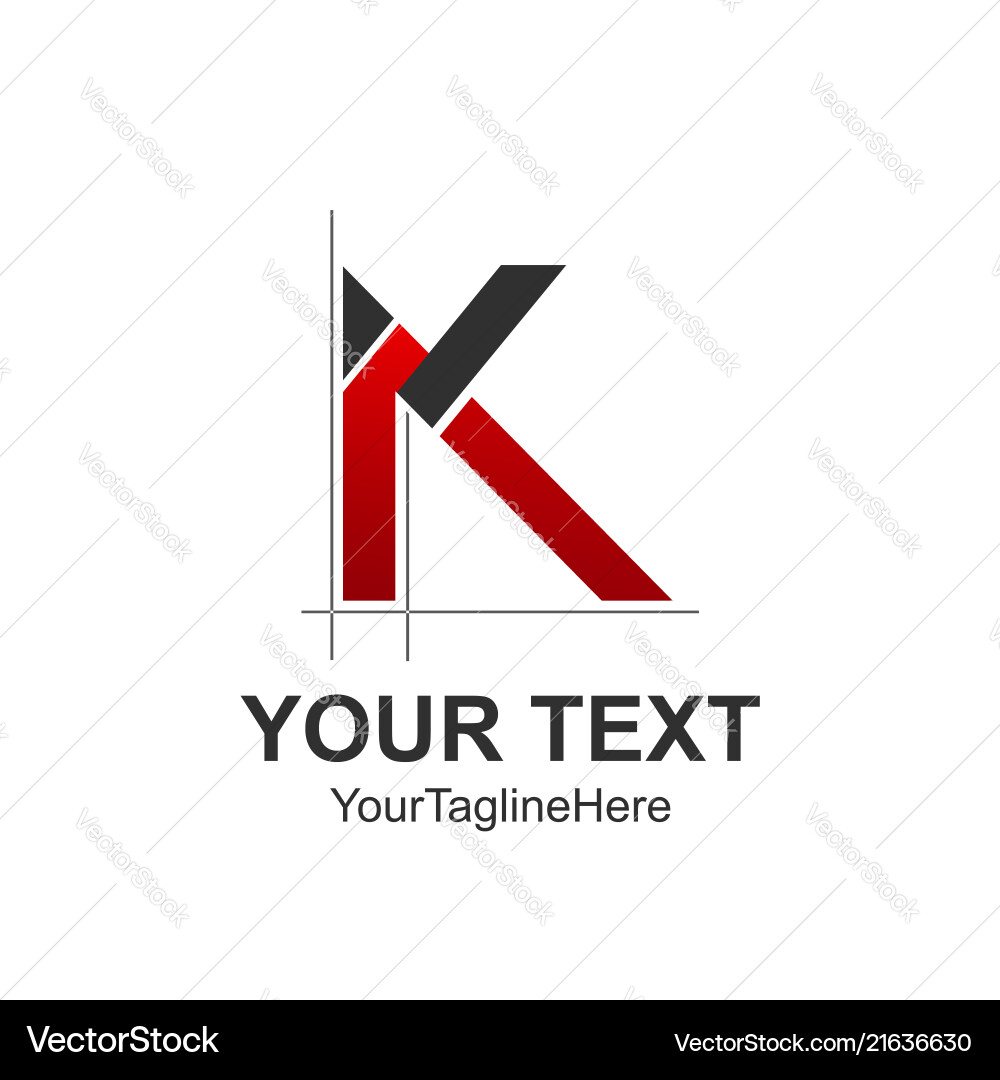 Initial letter k logo design template element Vector Image