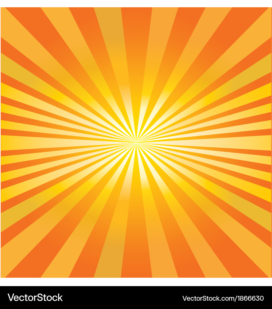 Radiating sun Royalty Free Vector Image - VectorStock
