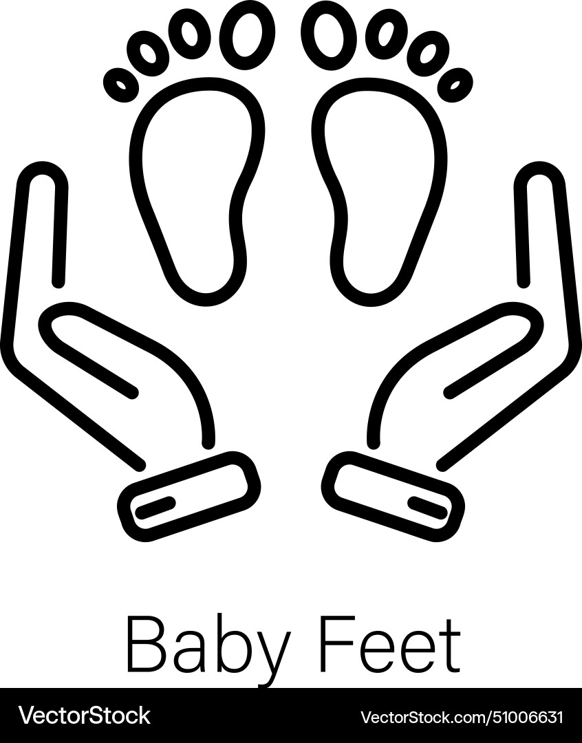 Baby feet Royalty Free Vector Image - VectorStock