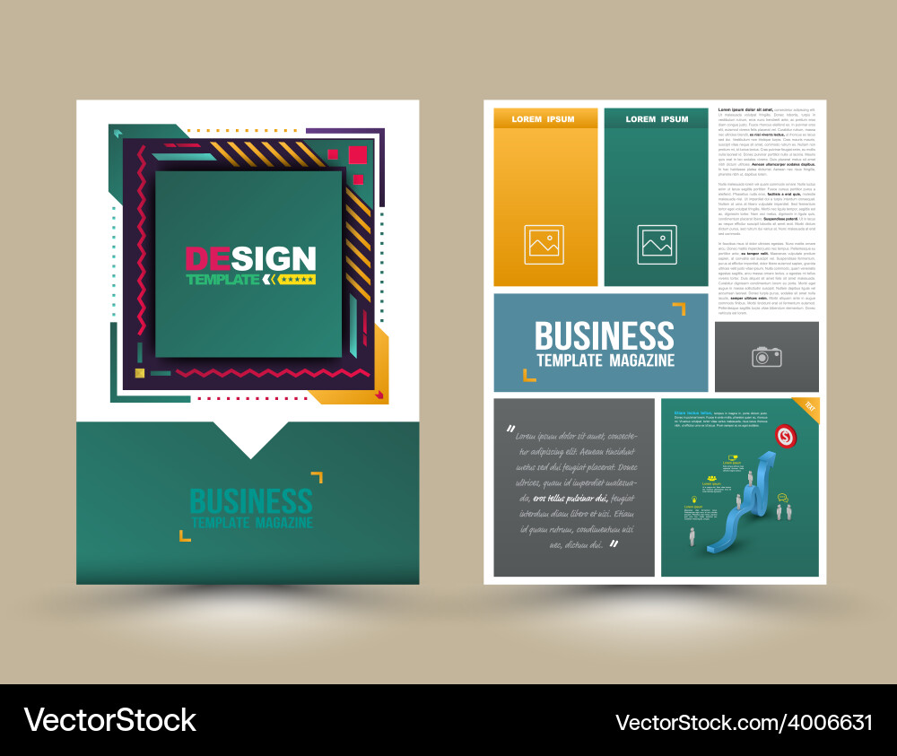 Brochure flyer magazine cover Royalty Free Vector Image