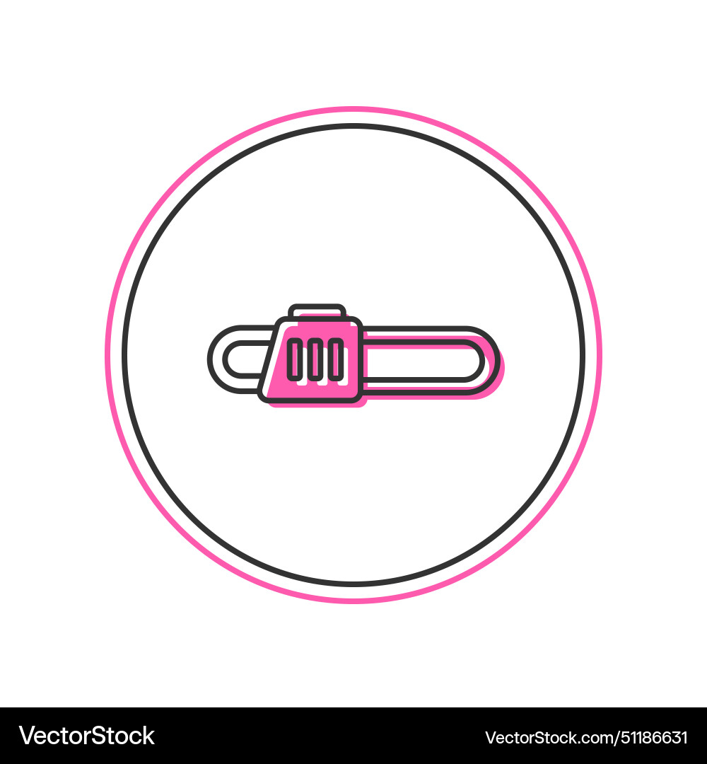 Filled outline chainsaw icon isolated on white Vector Image
