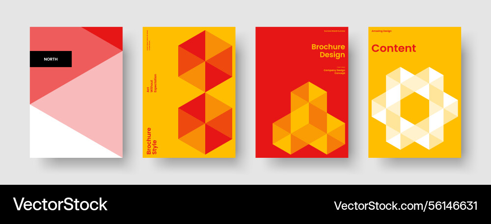 Geometric flyer template abstract background Vector Image