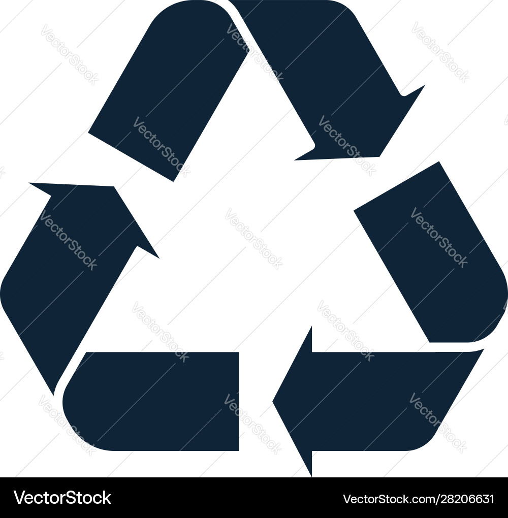 Glyph recycle icon mobius loop recycling sign Vector Image