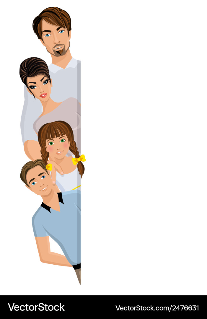 Happy family banner Royalty Free Vector Image - VectorStock