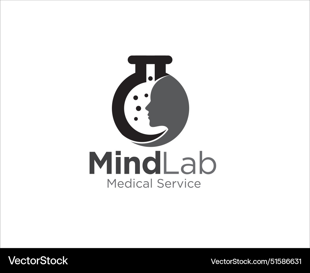 Mind lab logo designs for medical research Vector Image