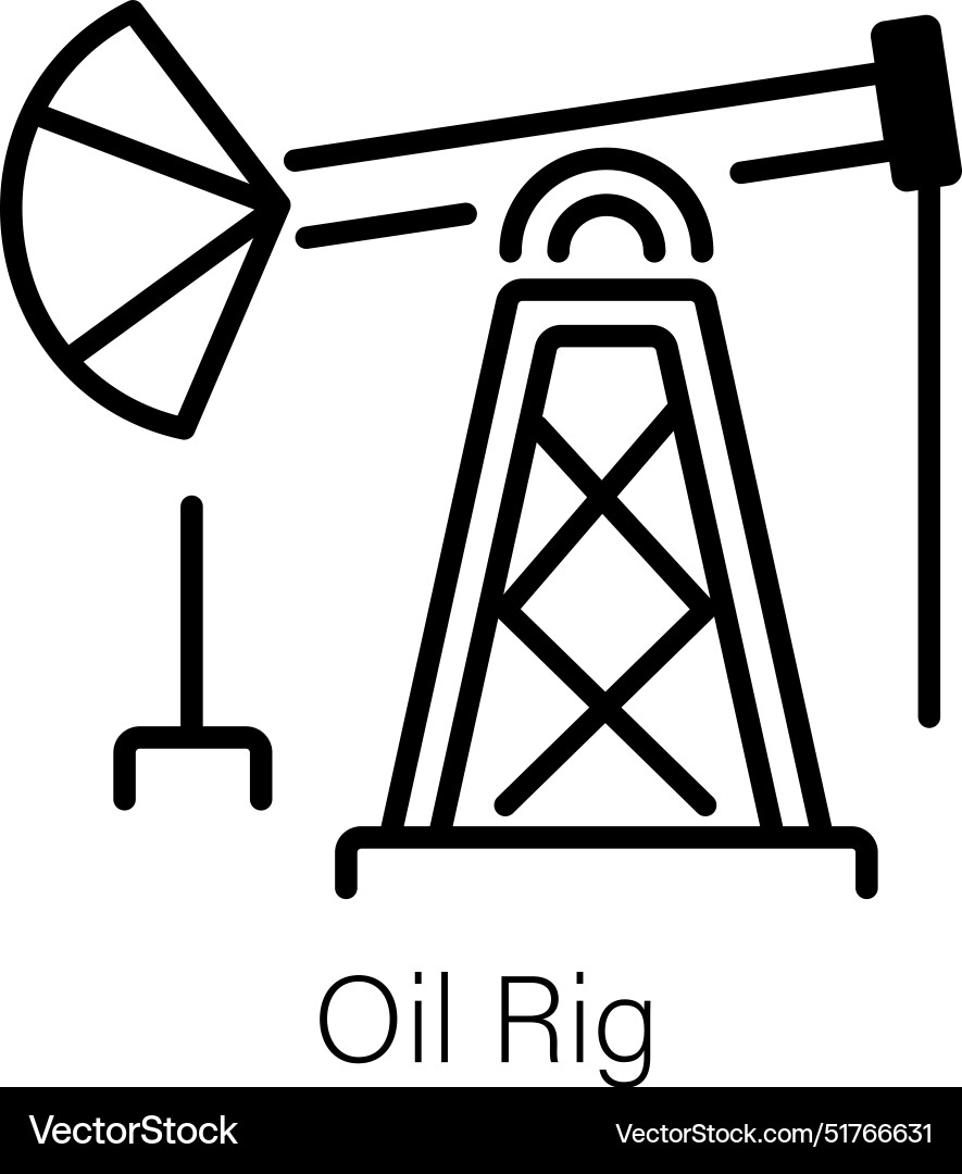 Oil rig Royalty Free Vector Image - VectorStock