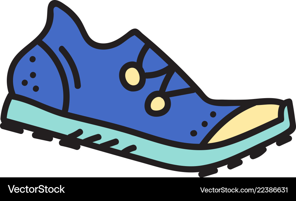 Spike Running Shoe Royalty Free Vector Image Vectorstock