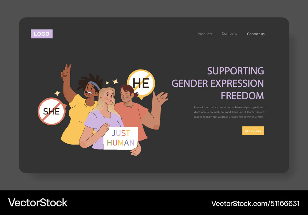 Supporting gender expression freedom concept Vector Image
