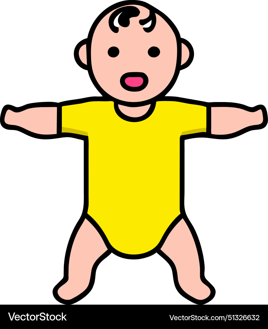 Baby yellow icon Royalty Free Vector Image - VectorStock