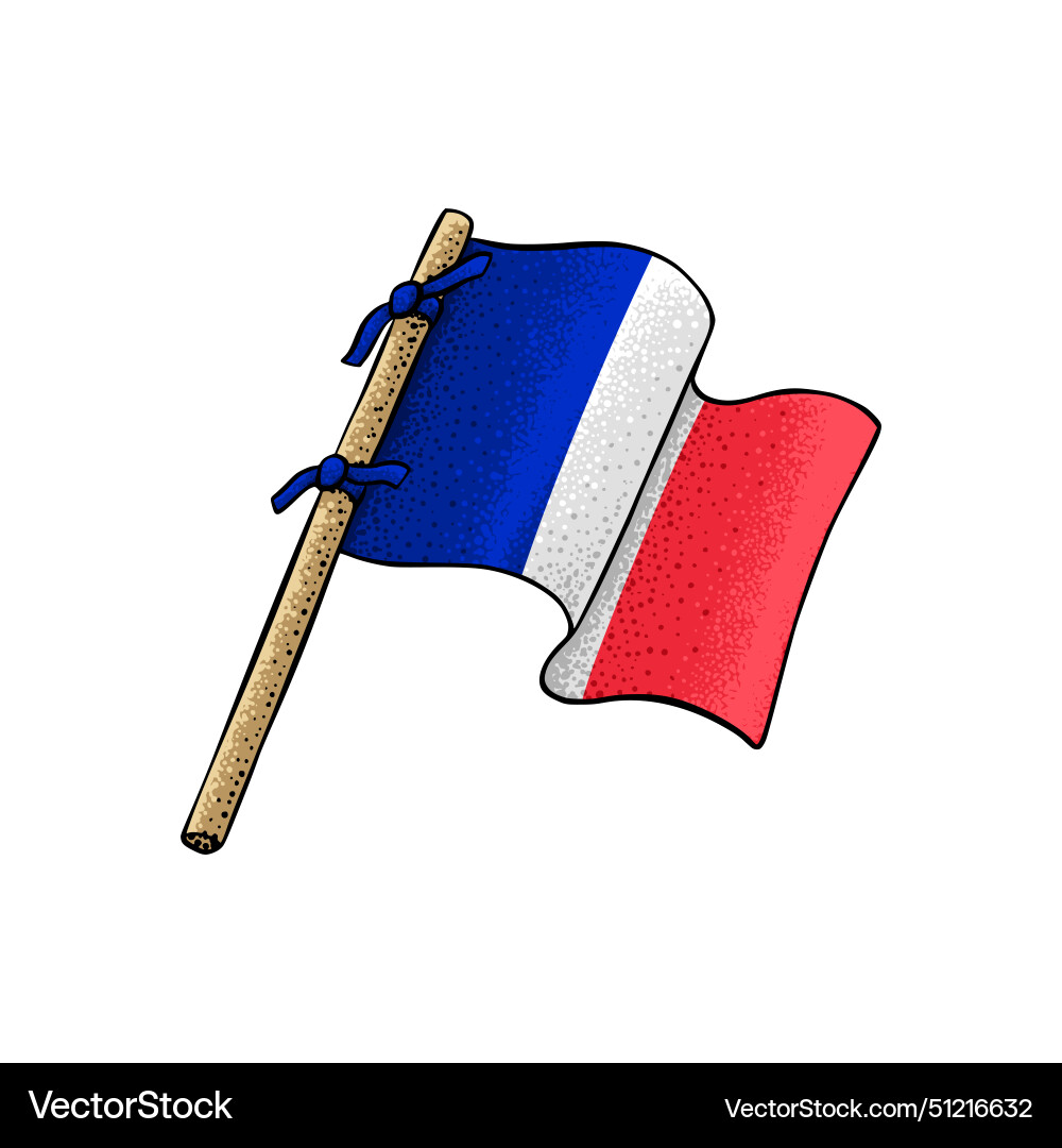 French flag Royalty Free Vector Image - VectorStock