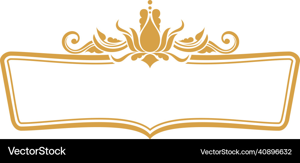 Royal Golden Title Frame Royalty Free Vector Image