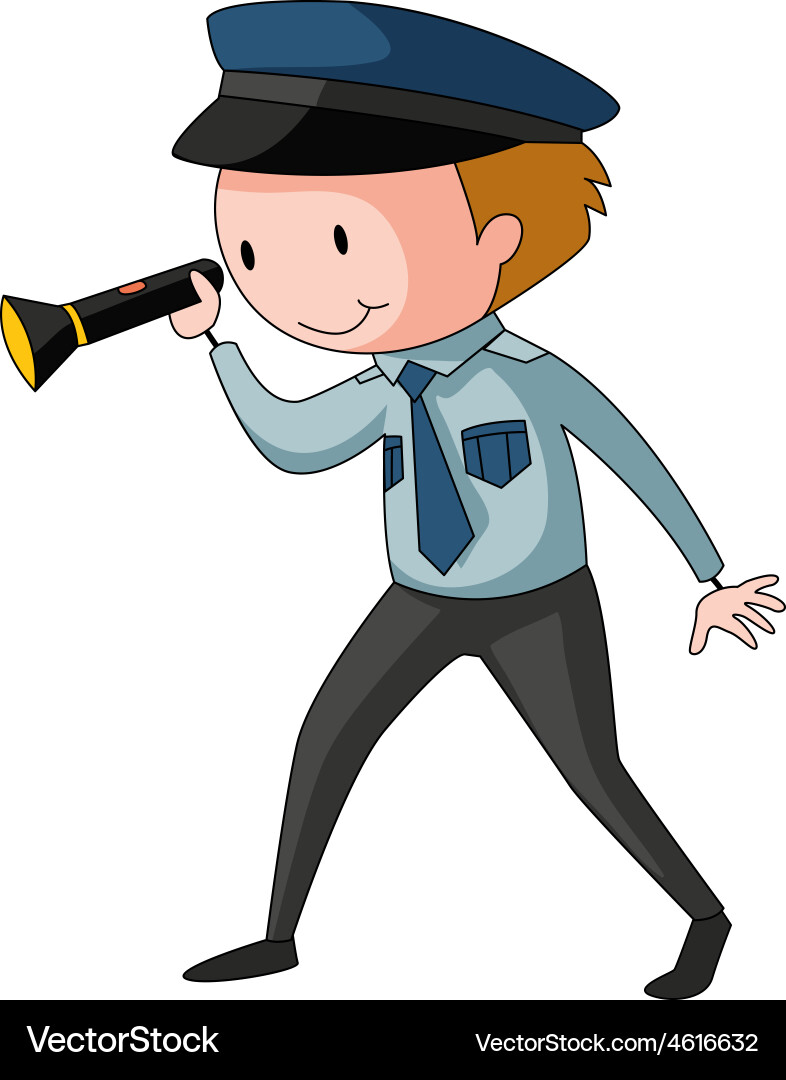 Security guard Royalty Free Vector Image - VectorStock