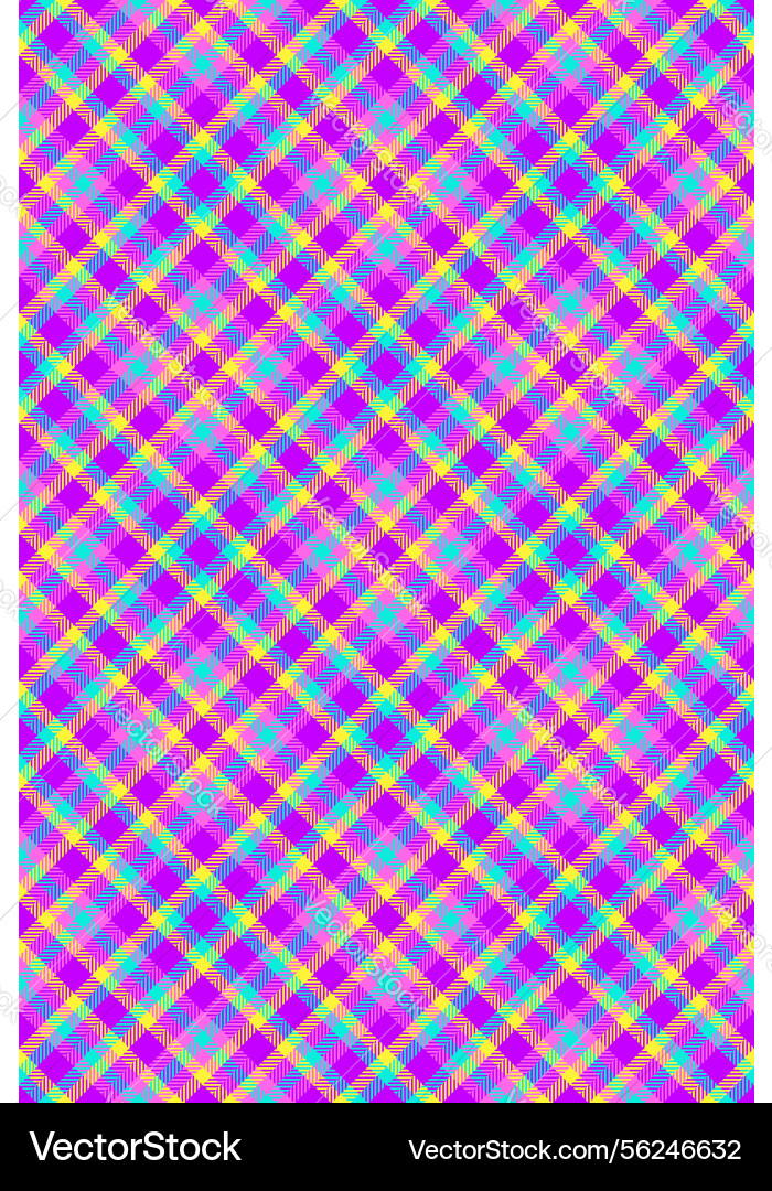 Vibrant neon plaid pattern perfect for textile Vector Image