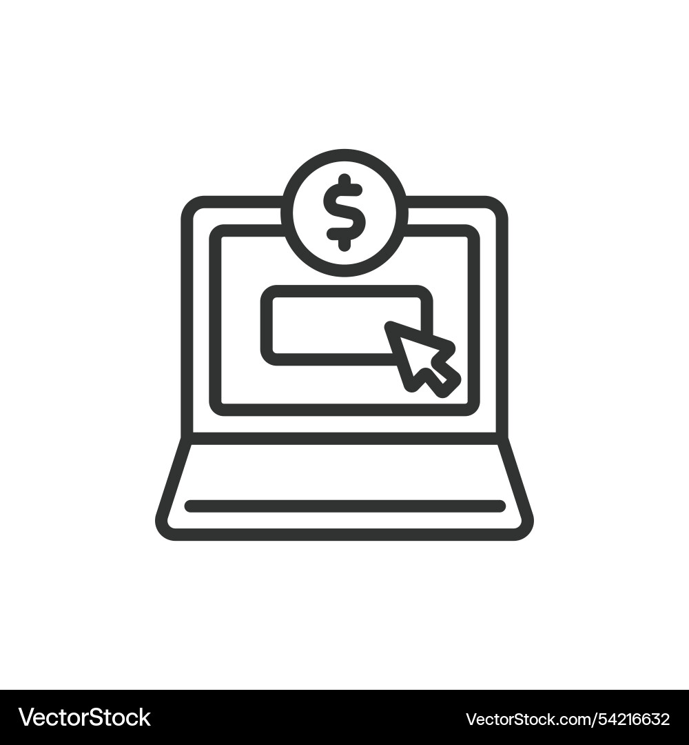 Web charity donation icon in line design Vector Image